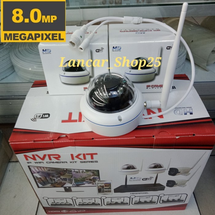 Jual PAKET CCTV NVR KIT IP CAMERA 10 CHANNEL 4 KAMERA 8MP WIRELESS WIFI ...