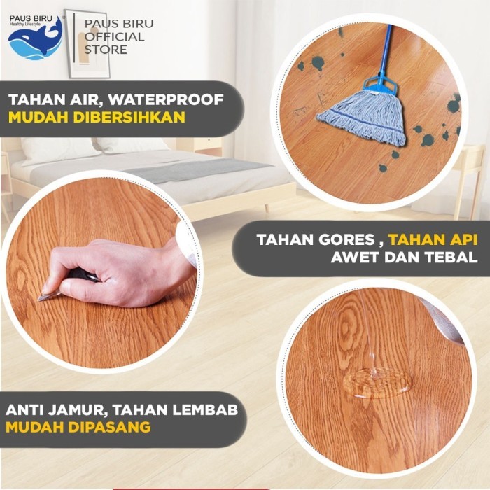 Jual Paus Biru - 1 Box (36 Pcs) Floor Vinyl Pvc Sticker 91,5X15,2Cm ...
