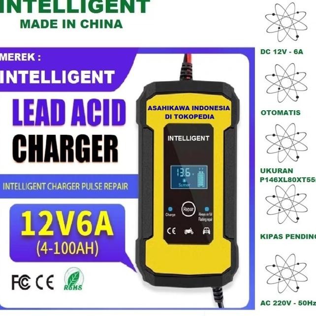 Jual Intellent Fat Charger Accu Ca Ai Mobil Motor Charger Ai Otomati ...
