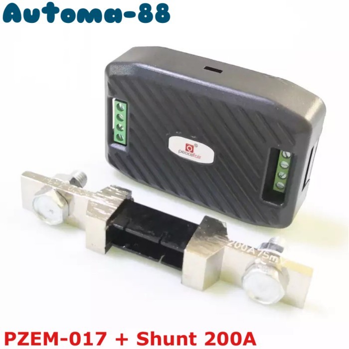 Jual PZEM-017 Serial Modbus RS485 DC KWH Volt meter Ammeter Shunt 200A ...