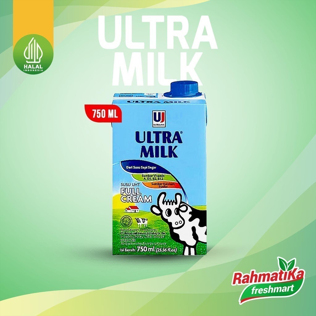 Jual Ultra Milk Full Cream / Susu UHT Full Cream 750 ml | Shopee Indonesia