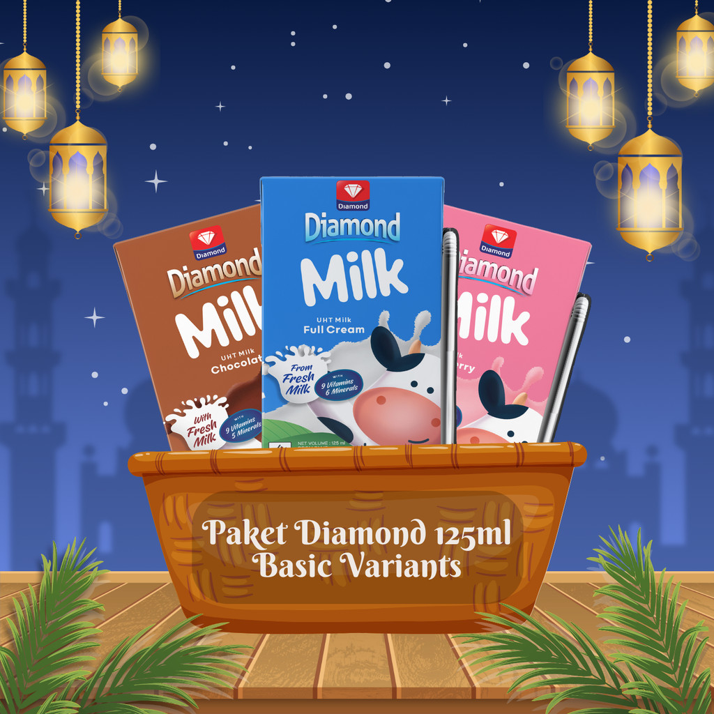 Jual Diamond Milk Susu UHT 125ml Basic Variants | Shopee Indonesia