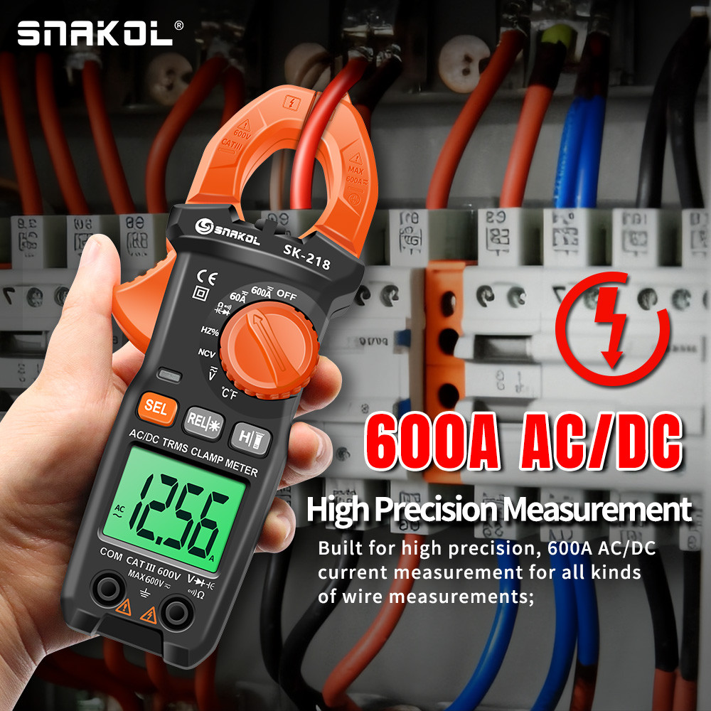 Jual HONYA Digital Clamp Meter 600A AC DC Current 5999 Counts True RMS ...