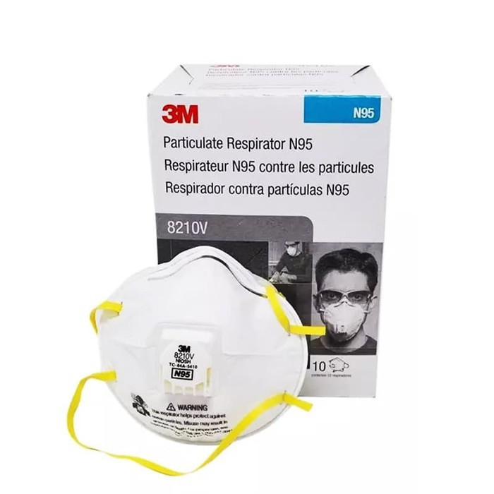 Jual Masker 3M N95 NIOSH 8210V 8210 Valve Headloop Isi 10 5 ORI GARANSI ...