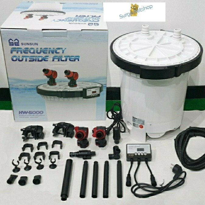 Jual SUNSUN External Filter Aquarium HW 5000 Aquascape kolam air ikan ORI | Shopee Indonesia