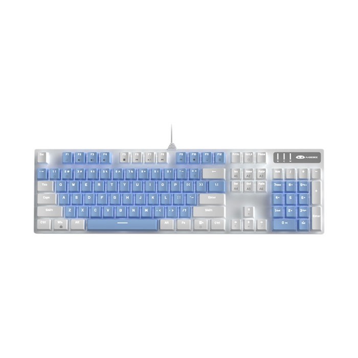 Jual Magegee MK-STORM Wired Mechanical Keyboard White Blue Blue Switch ...
