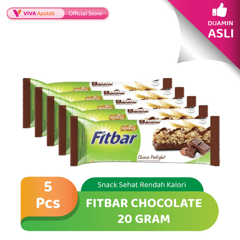 Jual Fitbar Chocolate Snack Sehat Rendah Kalori 20 Gram (Pack - 5 Pcs ...