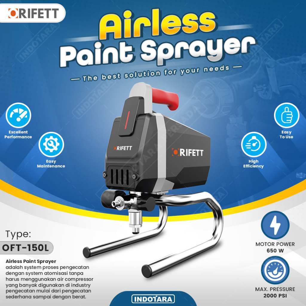 Jual Airless Paint Sprayer ORIFETT OFT-150L / Mesin Cat Semprot Untuk ...