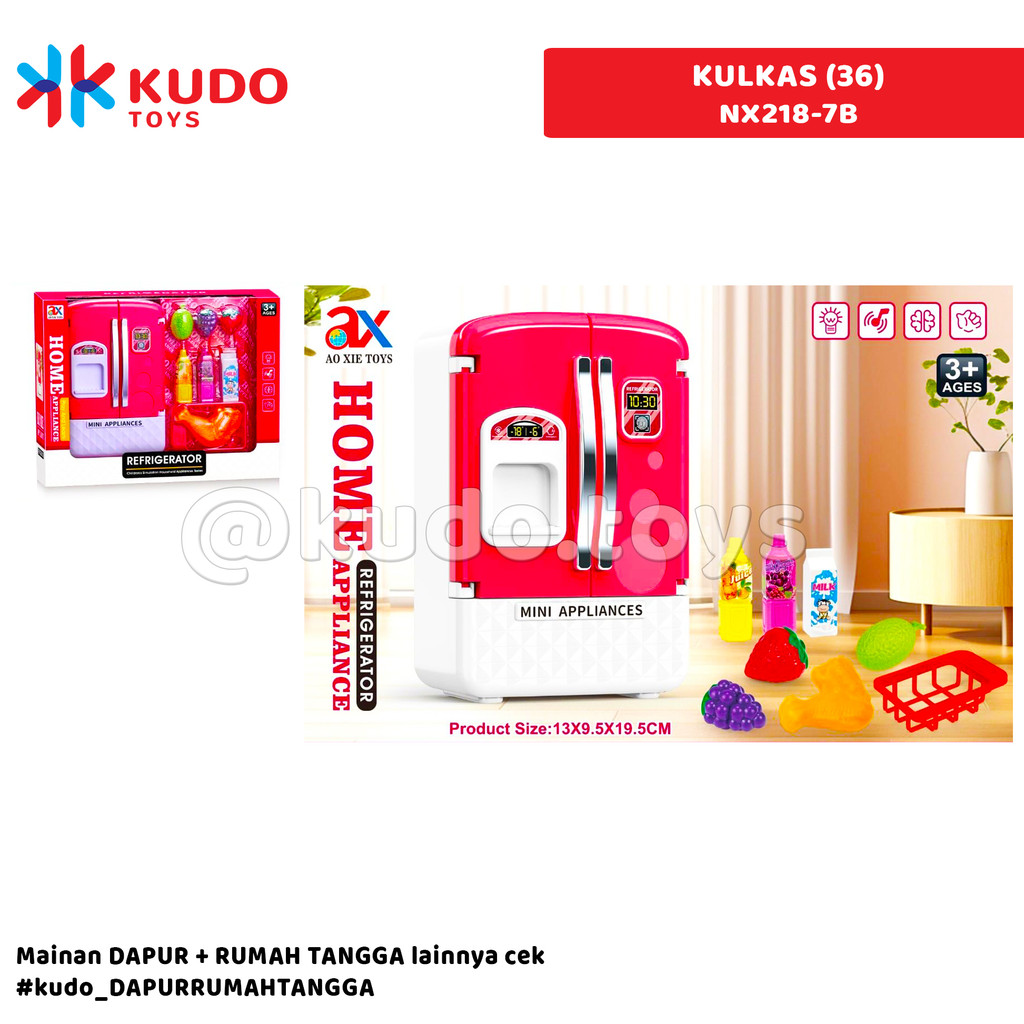Jual Kudo Toys - Mainan Anak KULKAS (36) NX218-7B | Shopee Indonesia