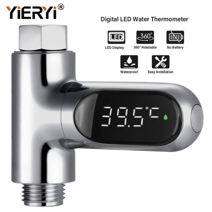 Jual Thermometer Kran Air Shower Mandi Temperature Sensor Digital LED ...