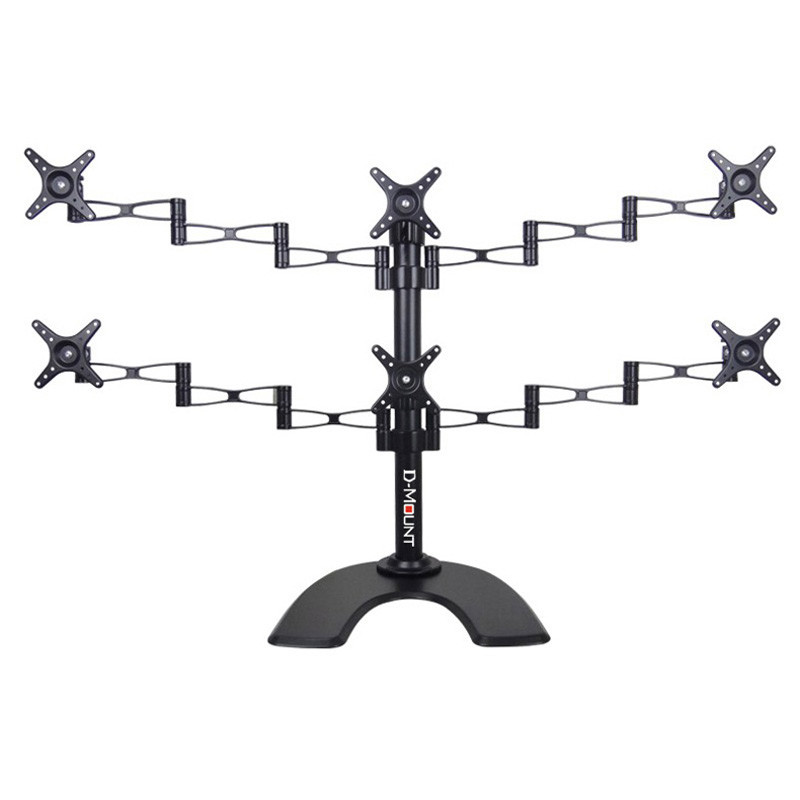 Jual SMOON with big base 10-27" six screen table mount lcd tv stand ...