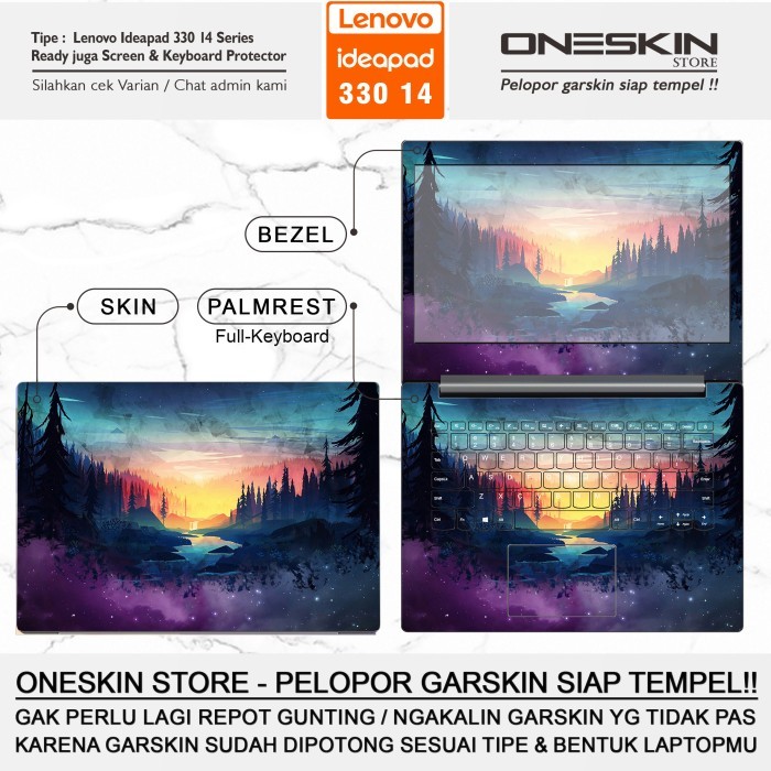 Jual Garskin Stiker Laptop Lenovo IdeaPad 330-14 15 Bening Gambar Full ...