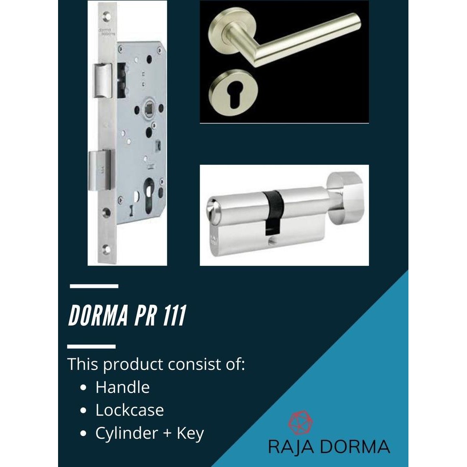 Jual Dorma PR 111 Lever Handle, Mortice Lockset & PC Cylinder dormakaba ...