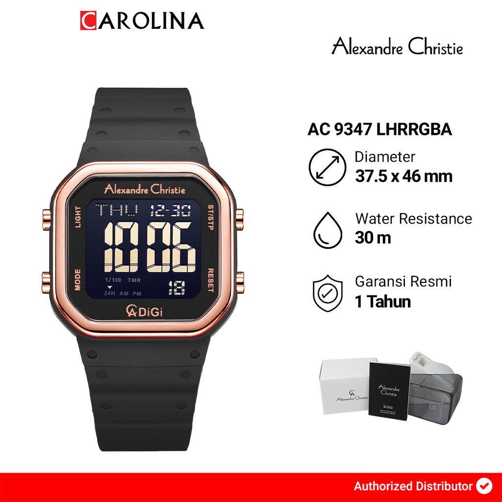 Jual Jam Tangan Wanita Alexandre Christie Digi AC 9347 LHRRGBA Black ...