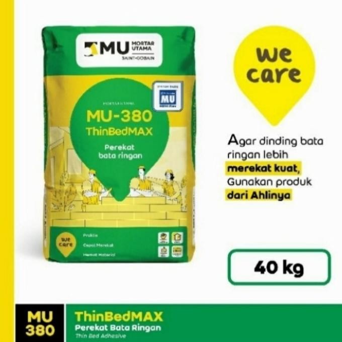 Jual Terjangkau Mortar Utama Mu 380 Perekat Batu Ringan Thin Bed Max 40 ...