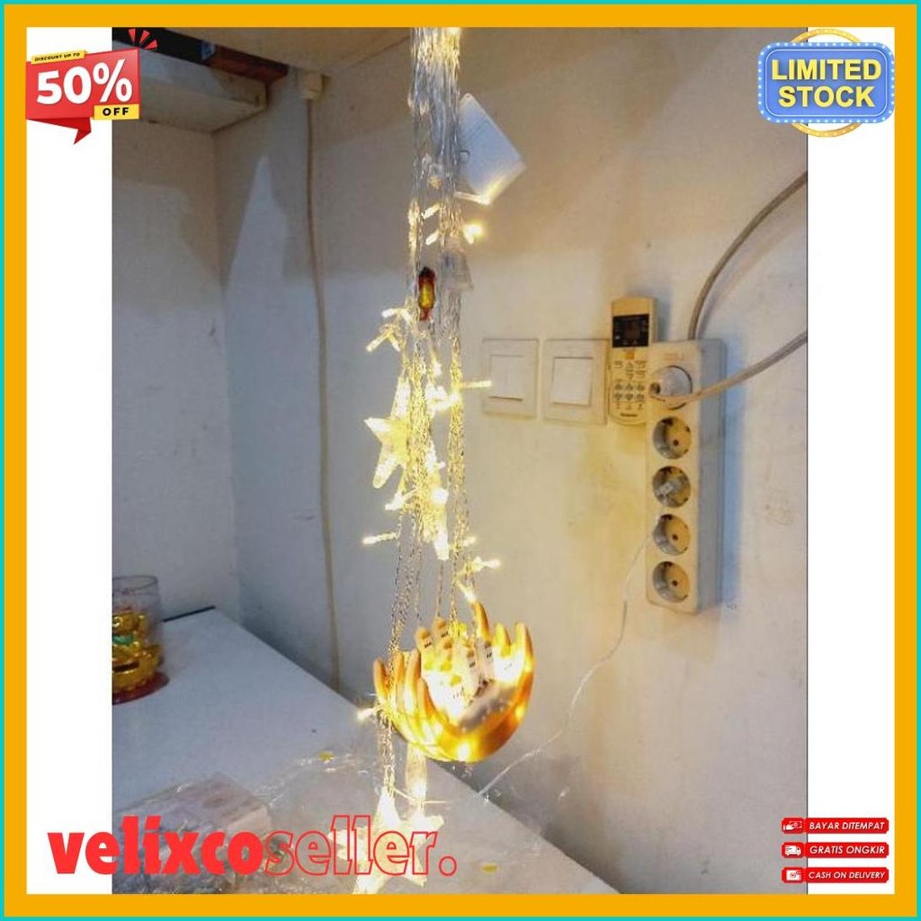 Jual Lampu Tirai Idul Fitri / Lampu Lebaran Tirai Muslim / Lampu Hiasan ...