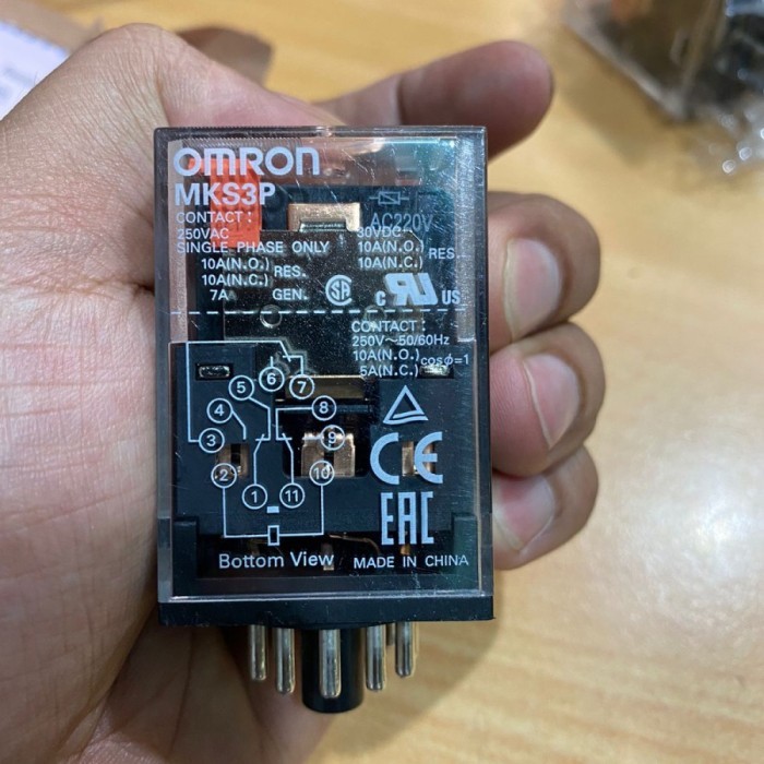 Jual Relay Omron Mks3P 11 Pin 24 Vdc 220Vac + Socket Original | Shopee Indonesia