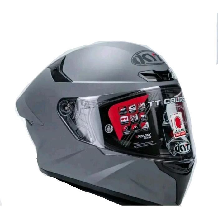 Jual HELM KYT TT COURSE SOLID STANDAR / HELM KYT TT CORSE PAKET GANTENG ...