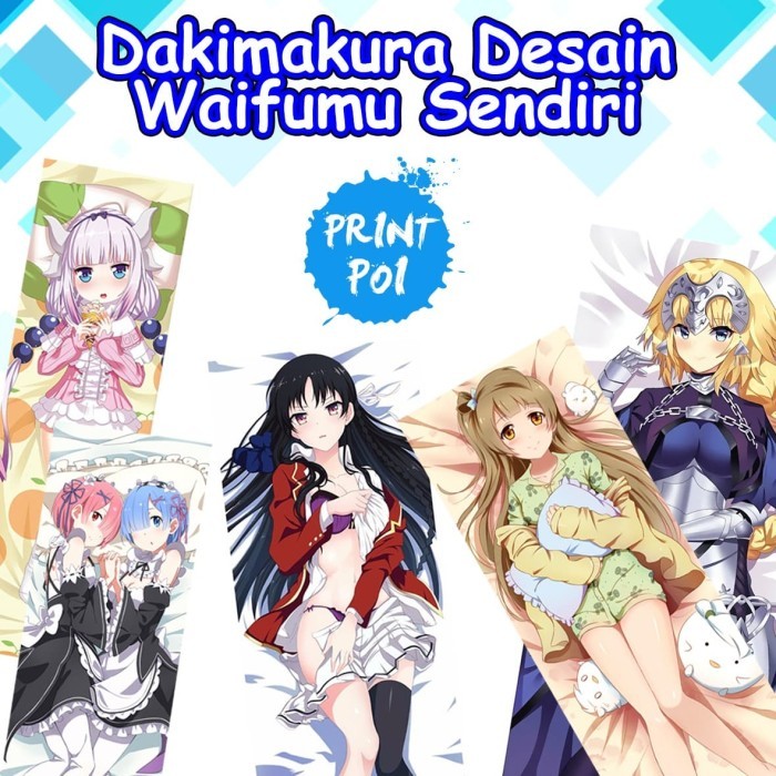 Jual Sarung Bantal Dakimakura Custom Desain Waifu - Anime - Cover ...