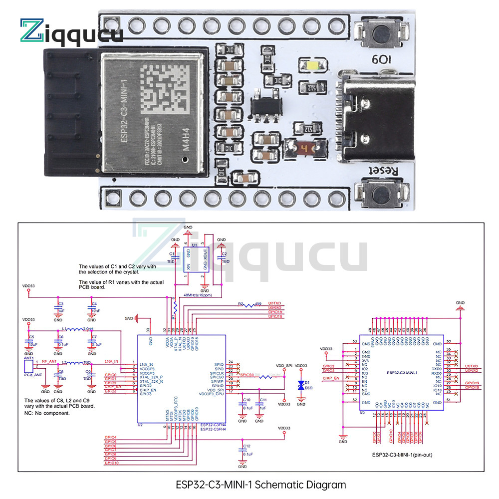 Jual Stb Esp32 C3 Mini Wifi Development Board Module Onboard Esp32 C3 Mini 1 Module Type C
