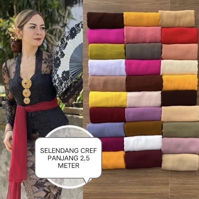 Jual Selendang Sutra Cref/Selendang Bali/Selendang Kebaya | Shopee Indonesia