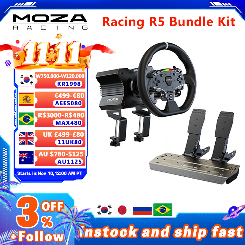 Jual ALKHZABAN MOZA Racing R5 Bundle Kit Racing simulator game steering ...
