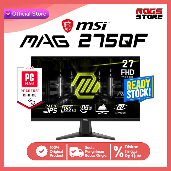 Jual Msi Monitor Mag275Qf 27"Inch Wqhd Ips 180Hz | Shopee Indonesia
