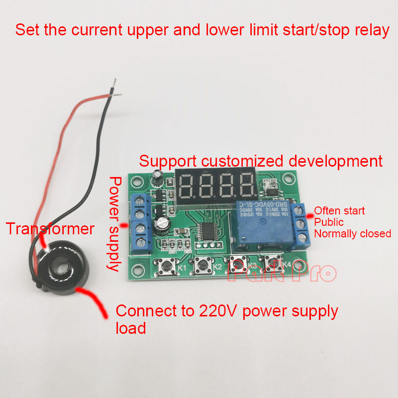 Jual Baru 220V AC Current Detection Module AC Overcurrent Protection Board Current Sensor ...