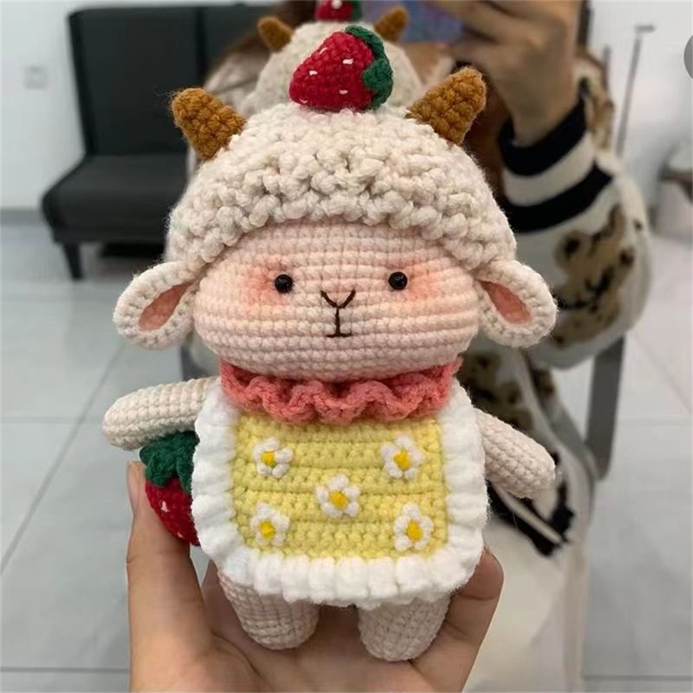 Jual ADS Hand Knitting Crochet Animal Kit Plush Doll Yarn Needles Easy ...