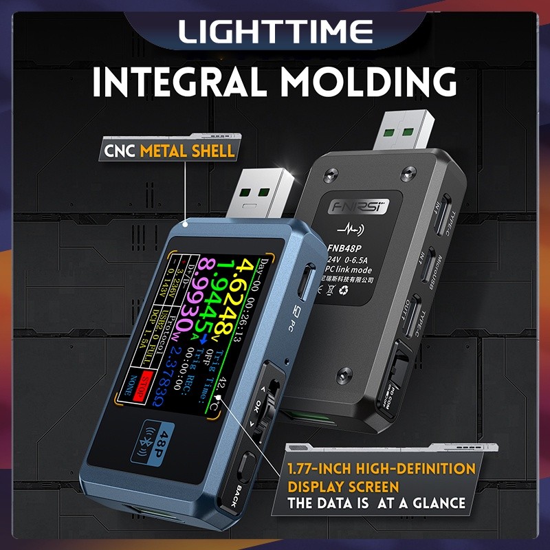 Jual FNIRSI FNB48P USB Tester Voltmeter Ammeter TYPE-C Fast Charge ...