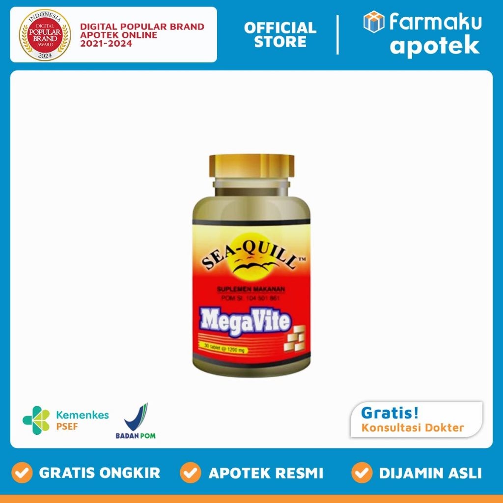 Jual Sea Quill Megavite Botol 30 Tablet - PSG | Shopee Indonesia