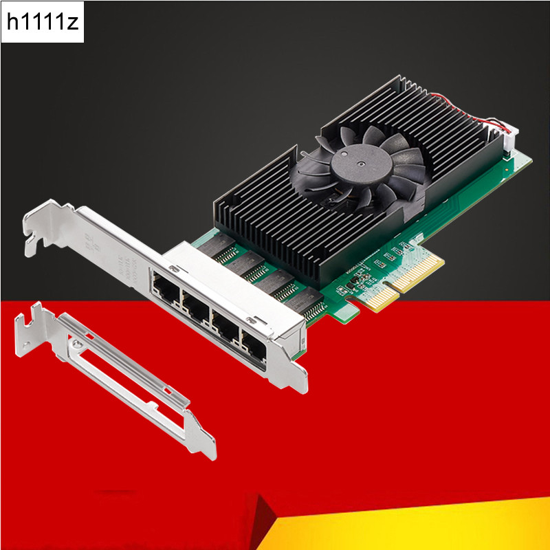 Jual LAGI BERJUANG NEW PCI Express Network Card PCIe x4 to 4 Port RJ45 10/100/1000M/2.5G Gigabit ...