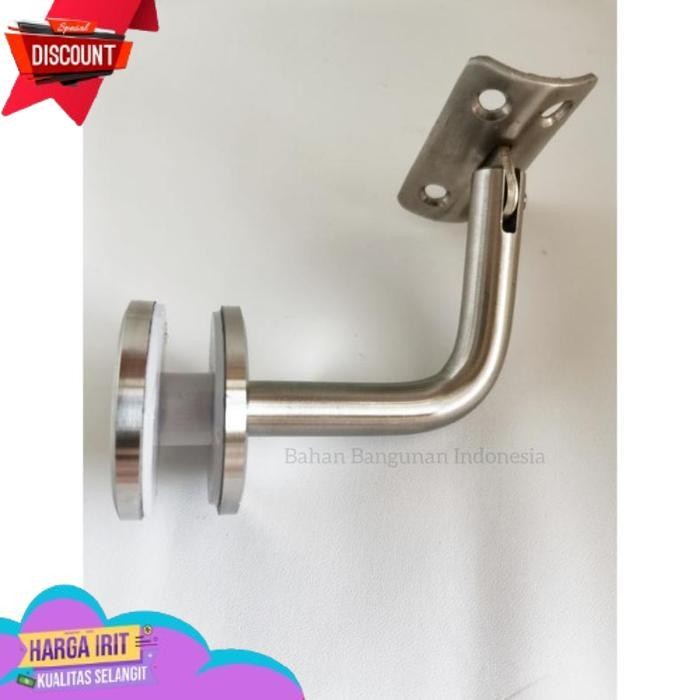 Jual PROMO BRACKET HANDRAIL KACA STAINLESS 60X60 MM RAILING TANGGA ...