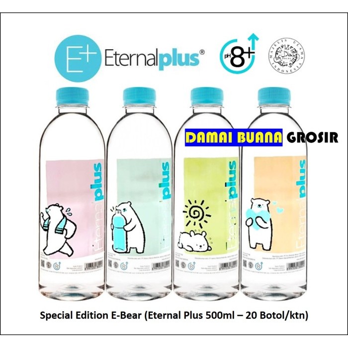 Jual AIR MINERAL ETERNAL PLUS (E+) 500ML PROMO (1KARTON=20 BOTOL ...