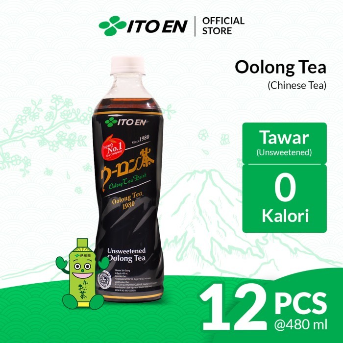 Jual ITO EN OOLONG TEA NO SUGAR 480ML ISI 12 PCS | Shopee Indonesia