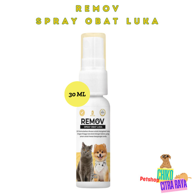Jual Remov Spray Obt Luka Untuk Kucing dan Anjing 30 Ml | Shopee Indonesia