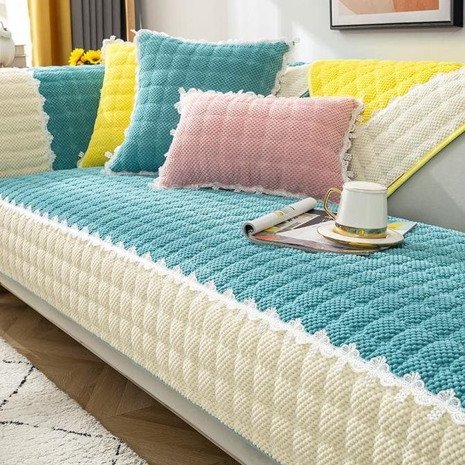 Jual ZakkaStore Sarung Sofa Cover Selimut Sofa anti slip Lace Bahan Kain Catoon Premium Untuk ...