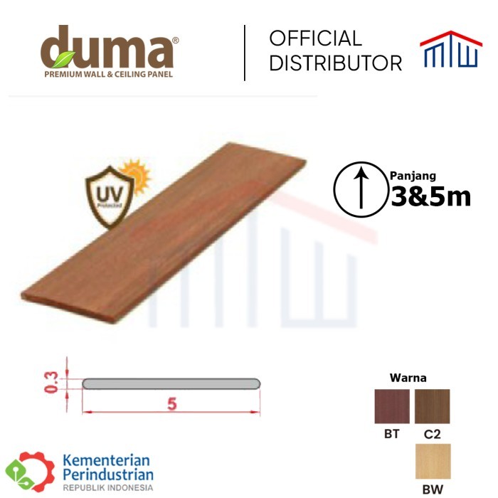 Jual FLAT 50 DEKORASI DINDING WALLPANEL WPC DUMA MOTIF KAYU ANTI RAYAP ...