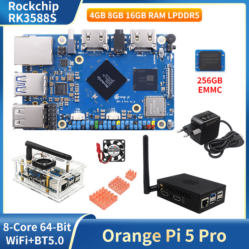 Jual JETS Orange Pi 5 Pro 16GB 8GB 4GB RAM Rockchip RK3588S 8-Core 64-Bit Gigabit Ethernet WiFi ...