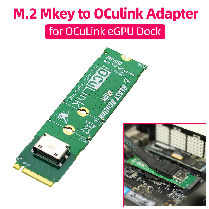 Jual JETS NVME M.2 M Key to OCuLink Adapter for OCULINK GPU Dock Mini ...