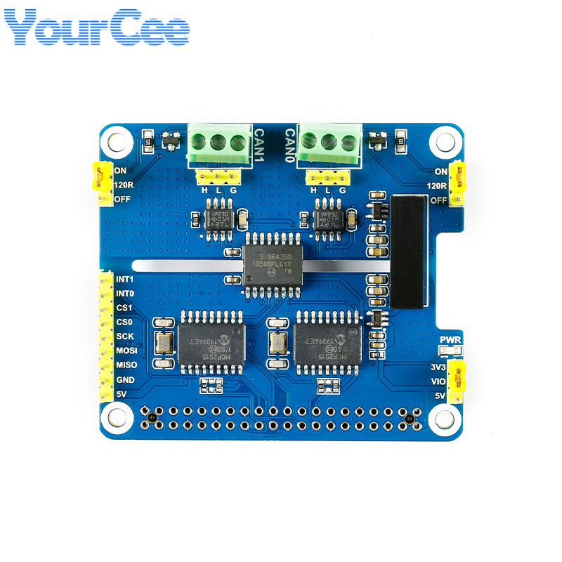 Jual JEMA 2 Channel Isolated CAN Expansion HAT MCP2515 SN65HVD230 Multi Onboard Protection ...