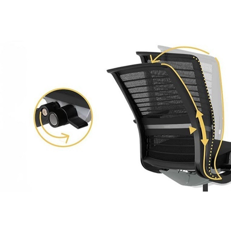 Jual STEELCASE THINK TASK CHAIR 3D KNIT METALLIC + HEADREST KURSI KERJA ...