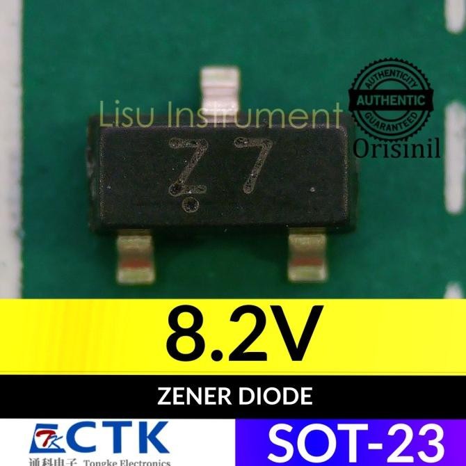 Jual Murah (20) BZX84C8V2 8.2V Z7 300mW 0.3W Zener Diode SOT-23 CTK Electronics lisu992 | Shopee ...