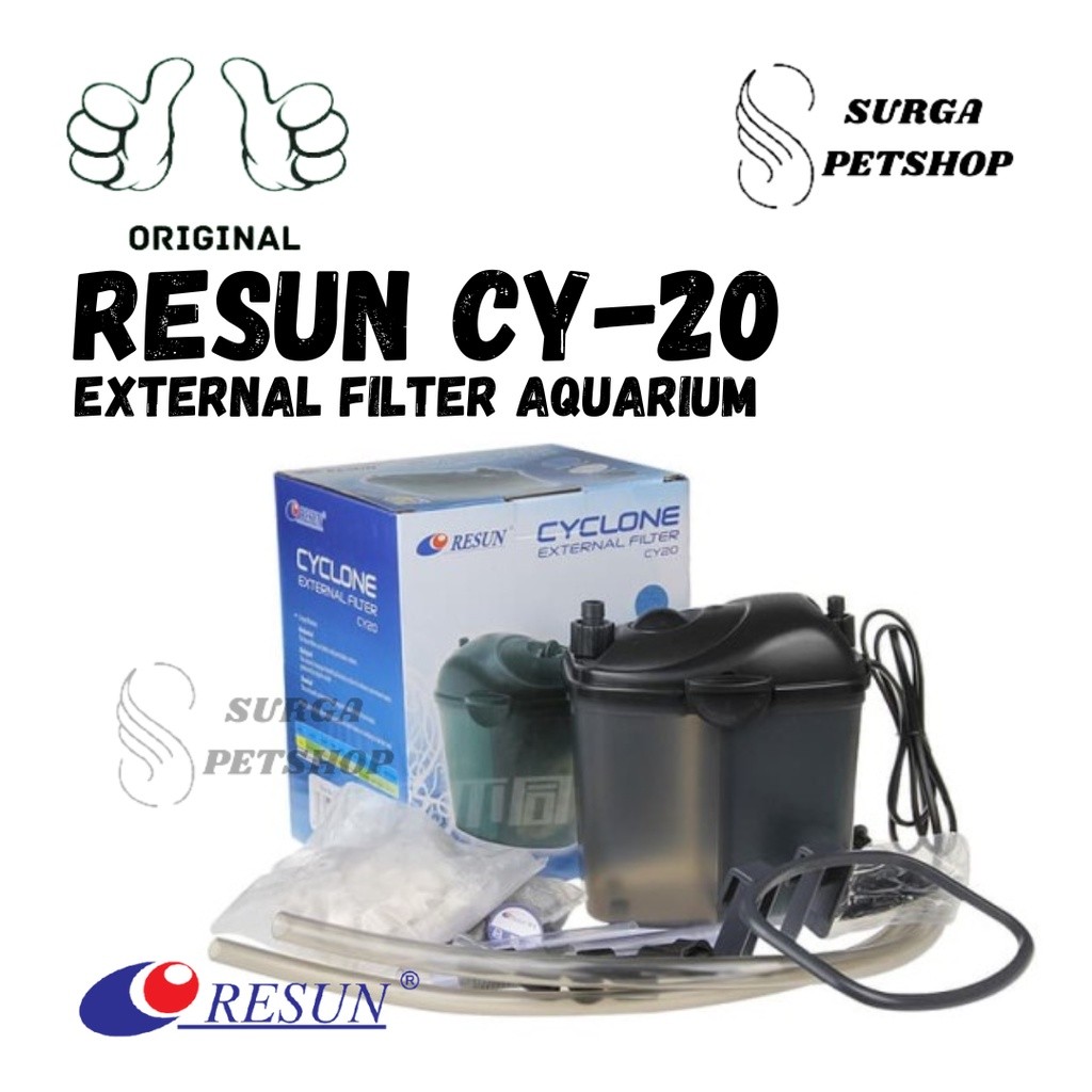 Jual Resun CY 20 Mesin Filter External Cyclone CY20 Aquarium Kolam Ikan Aquascape Canister Mini ...