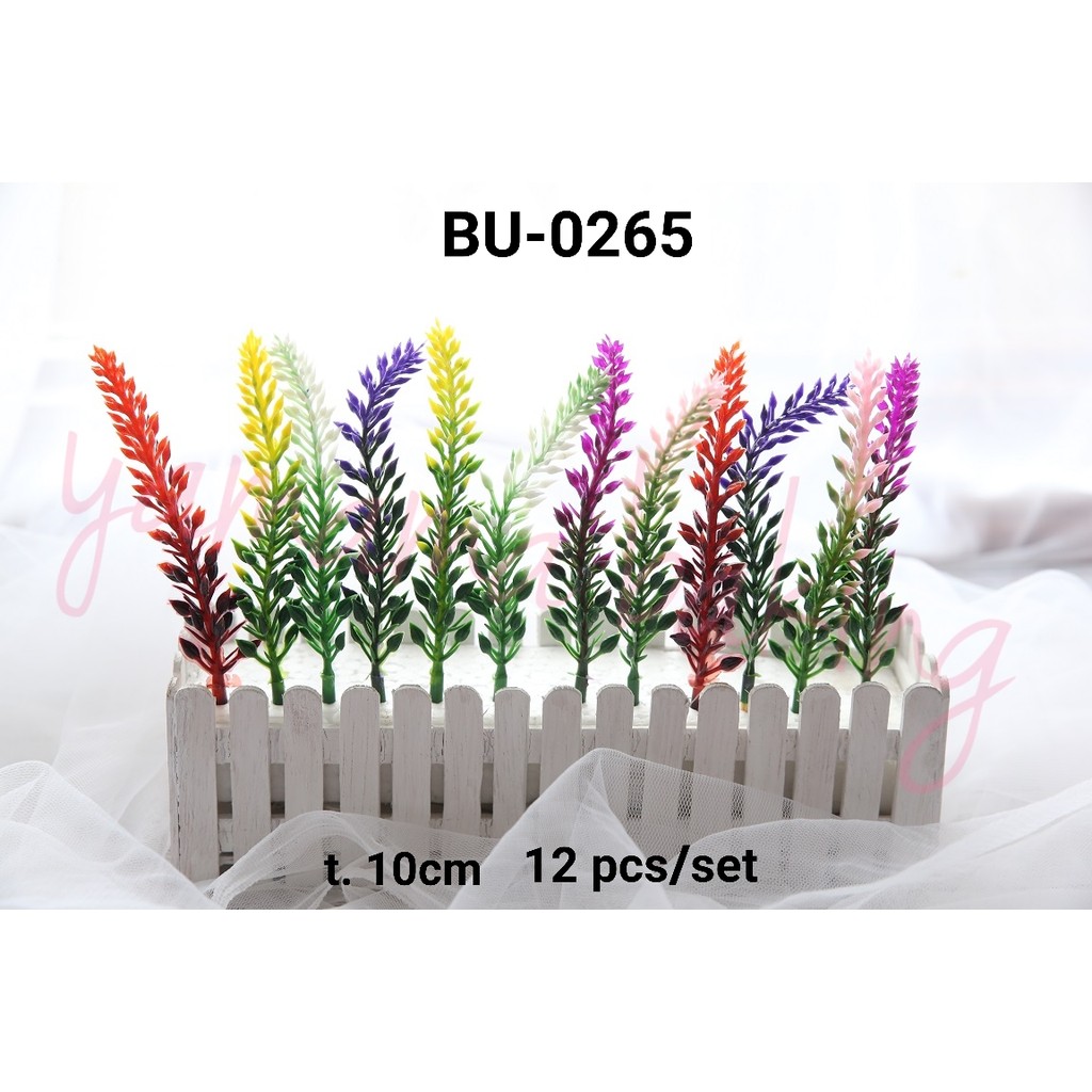Jual BU-0265 Topper hiasan kue tart cake rumput bunga daun tanaman ...