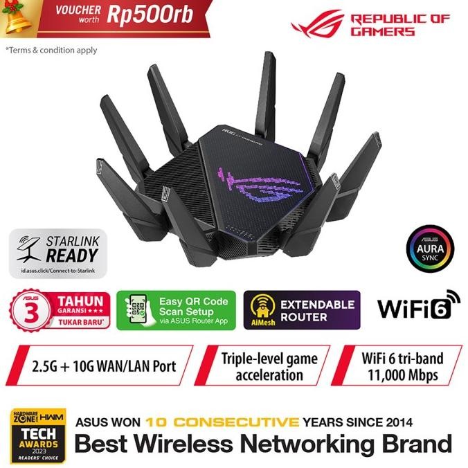 Jual Asus Rog Rapture Gt-Ax11000 Tri-Band Wifi Gaming Router Tersedia ...
