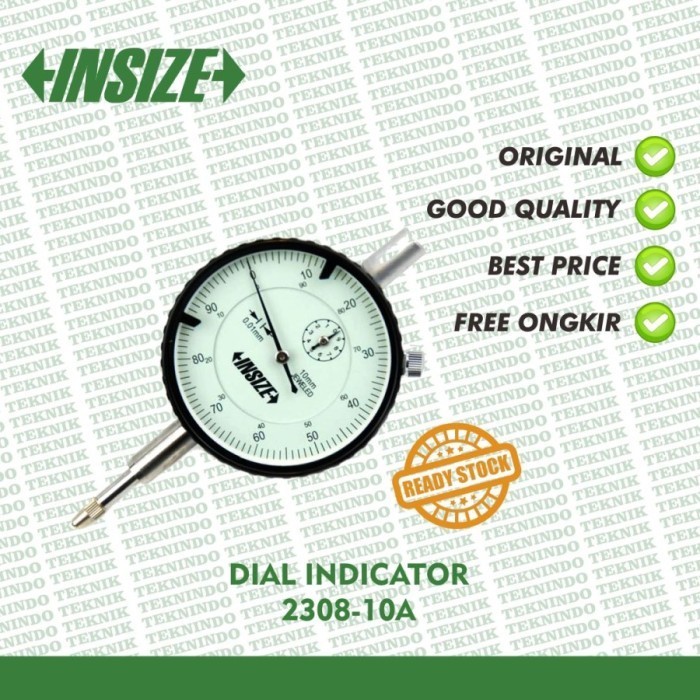 Jual INSIZE Dial Indicator 10 mm - Indikator Jarum Analog Alat Ukur Metric Gauge Pengukur ...