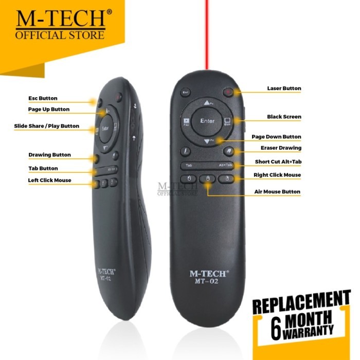 Jual M-Tech Original Laser Pointer with Mouse Function Wireless MT-02 ...