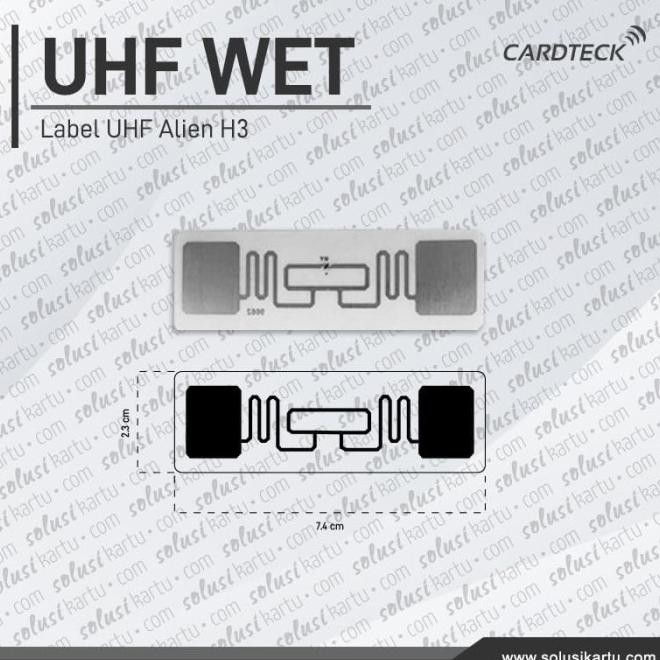 Jual Uhf Wet Inlay Rfid Tag Alien With Adhesive Label For Asset ...