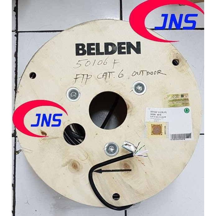 Jual CO Belden 50106F , Kabel STP Cat6 FTP CAT 6 Outdoor (BLACK ...